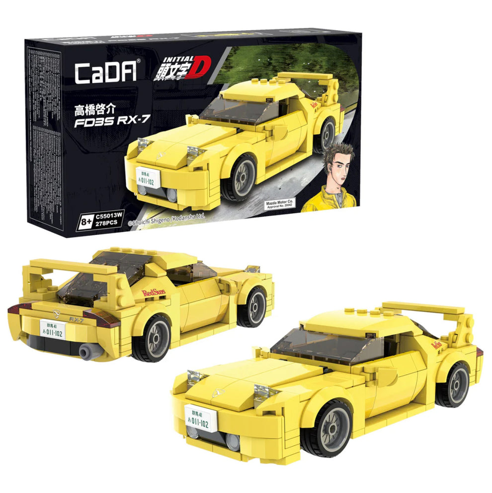 CaDA Mazda RX-7 FD3S Mini | Initial D Licensed Brick Set | Pop-Up ...