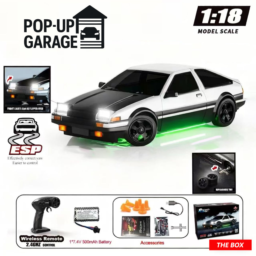 Toyota AE86 | 1:18 Scale | RC Turbo Drifters | Pop-Up Garage – Pop-up ...