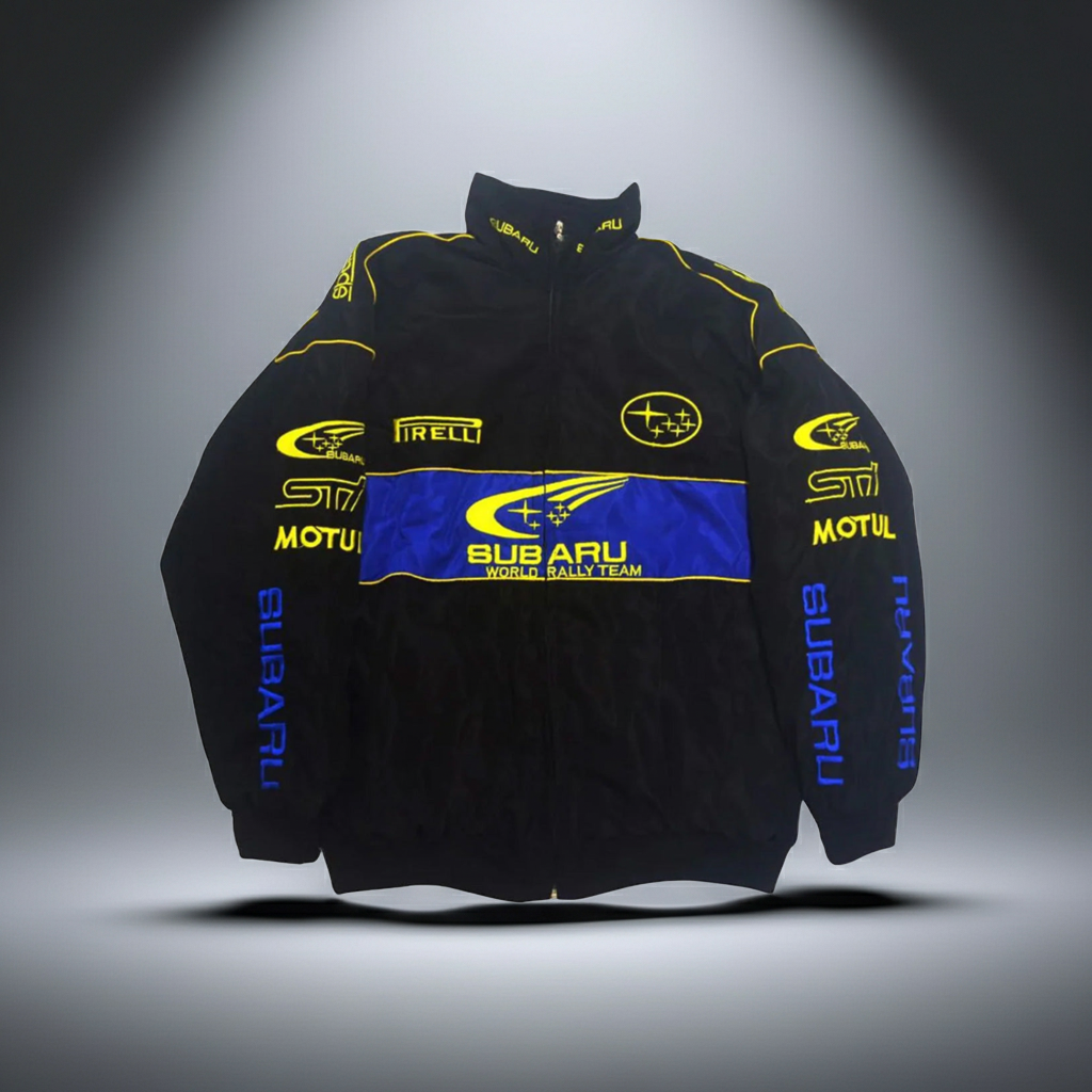 Subaru Rally Racing Jacket | Motorsport-Inspired Streetwear | Pop-Up ...